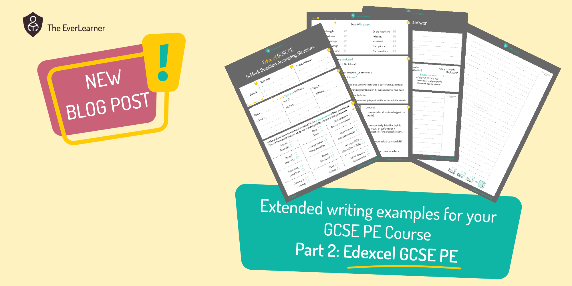 Extended writing examples for your GCSE PE Course - Part 2 Edexcel GCSE PE